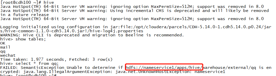 hive存储：FAILED: SemanticException Unable to determine if hdfs://nameservice1/_hdfsnamesevice1-CSDN博客