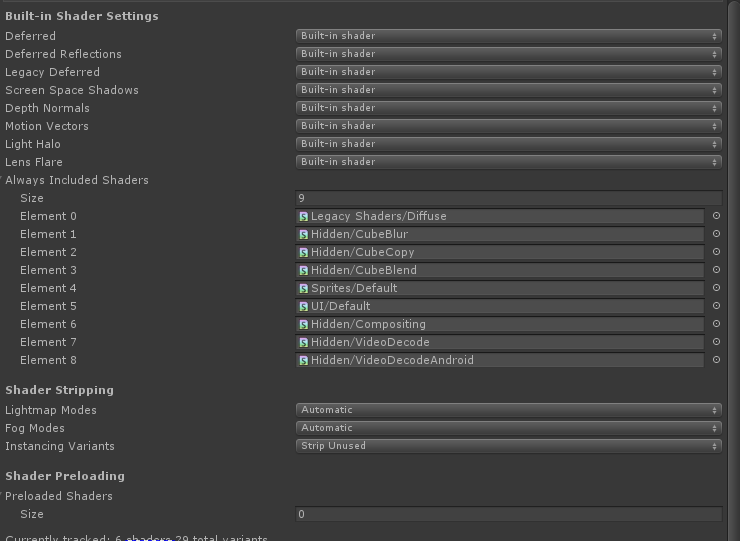 Unity VideoPlayer组件在Android环境下播放视频有声音无画面问题（Unity: Could not find material Hidden ...
