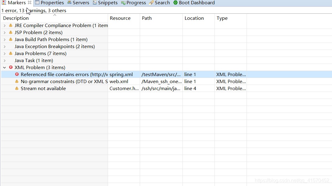 Eclipse中xml文件报错异常处理 Eclipse Sharding Jdbc Xml 报错 Csdn博客