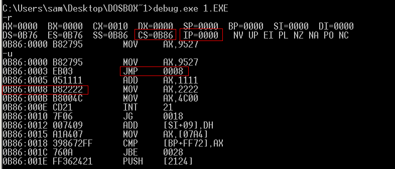 汇编中的jmp转移指令：jmp short、jmp near ptr、jmp far ptr-CSDN博客