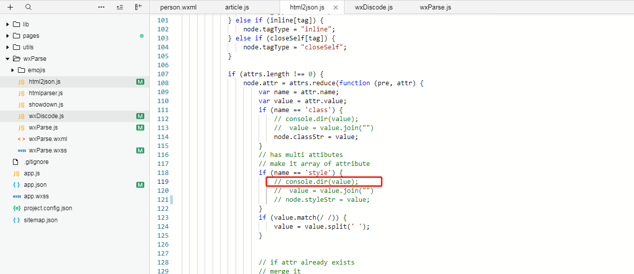 微信小程序解析html代码 (wxParse工具)_小程序码解析工具类-CSDN博客