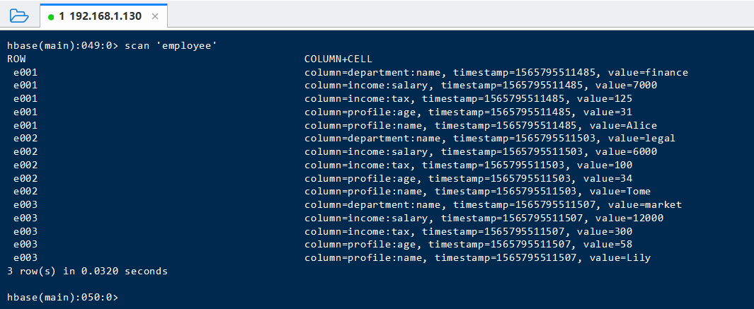 Hbase创建表。查询表。Java API 实现_java调用habse进行查询,怎么知道是那张表-CSDN博客