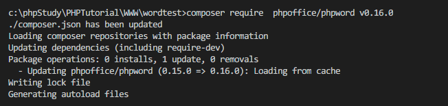 phpoffice/phpword 通过composer安装不同版本_phpword 历史版本_jasonbourne9的博客-CSDN博客