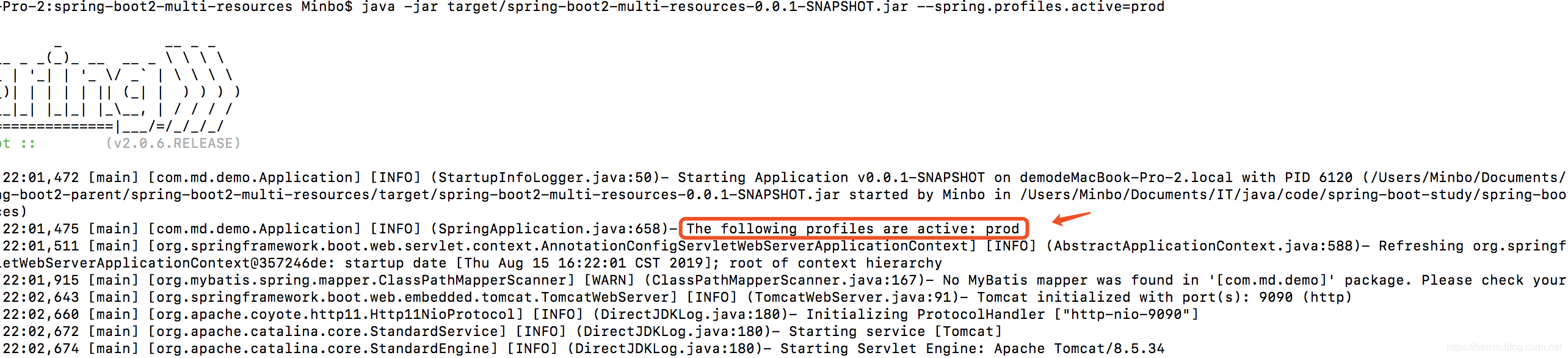 Springboot从入门到精通教程(八) 多环境配置文件用法spring Boot Config Classpathlogback Springpro Csdn博客