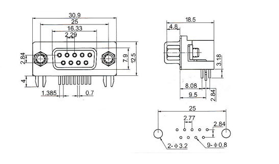 【AD封装】DB9接口公母头（带3D）_db9焊线式母头在ad16中-CSDN博客