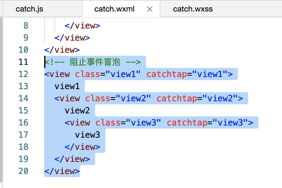 微信小程序—事件冒泡/阻止事件冒泡（bindtap/catchtap）（图文）_bindtap 阻止冒泡-CSDN博客