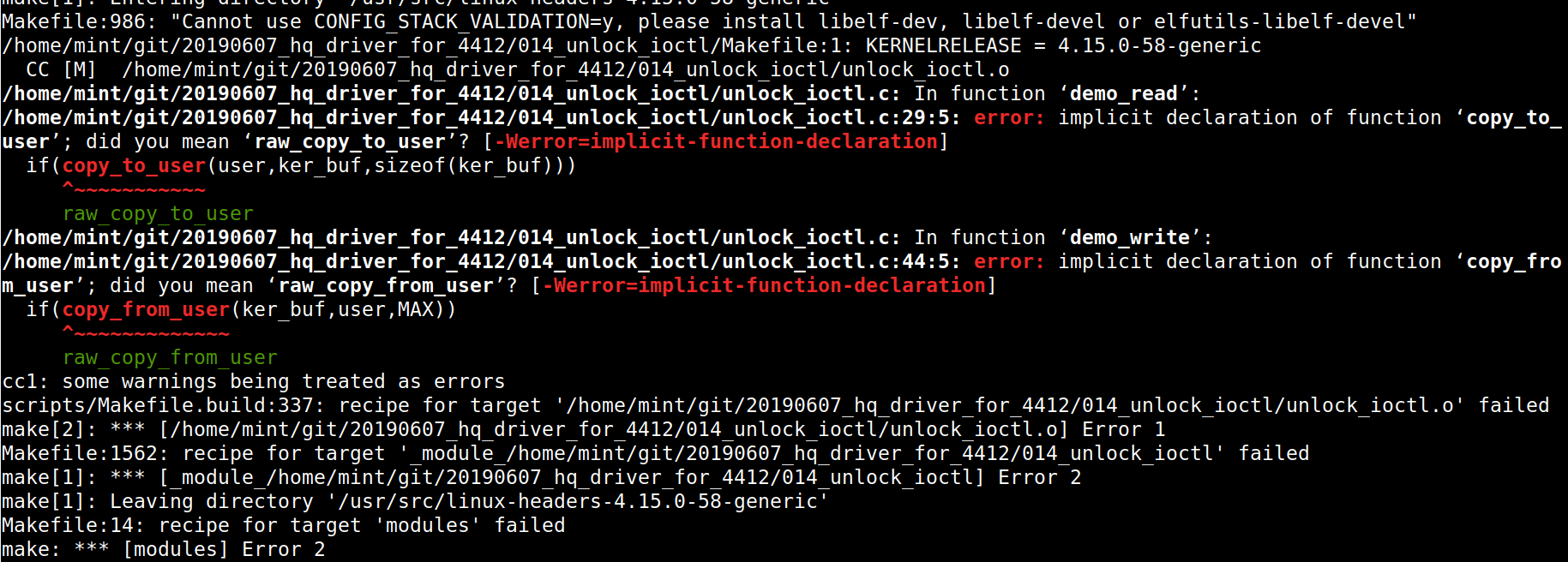 implicit declaration of function ‘copy_from_user’; did you mean ‘raw_copy_from_user’?报错解决 – 源码巴士