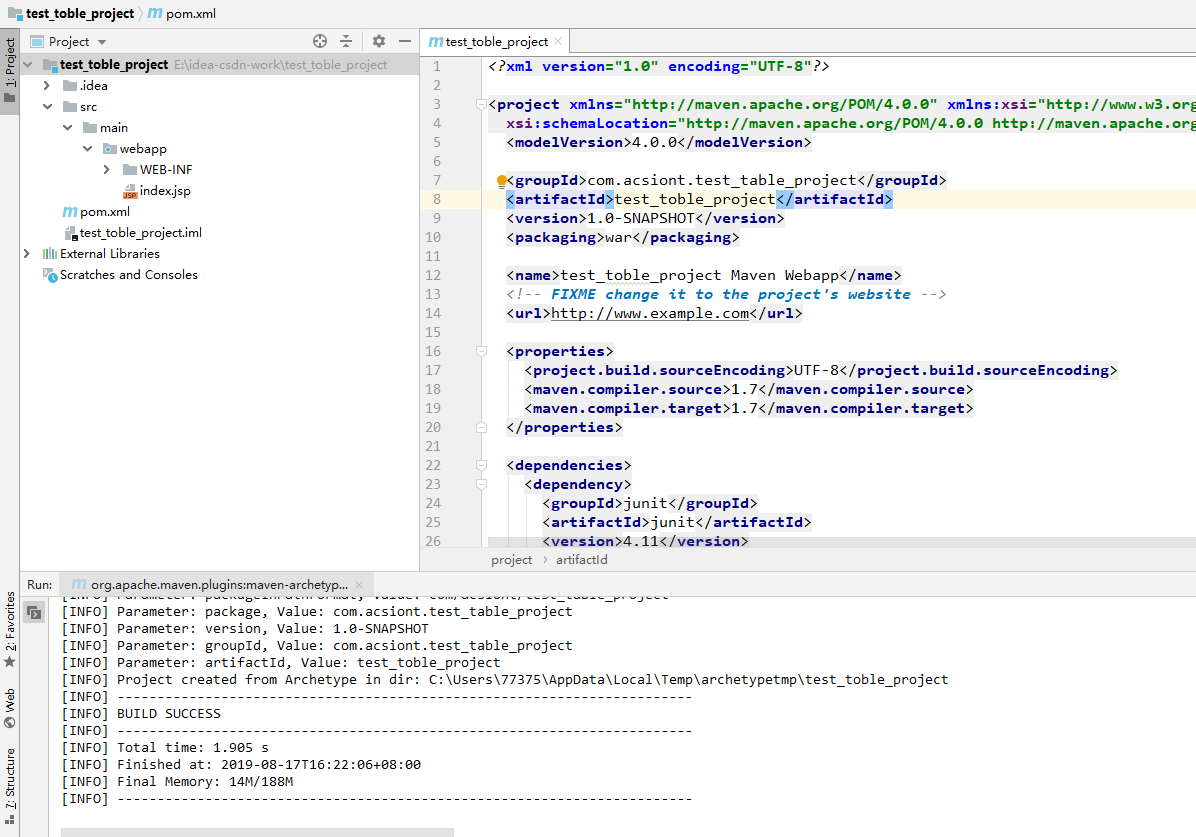 idea 2019 1.2 创建 maven web项目_idea 2019 maven-CSDN博客