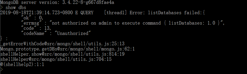Mongodb报错:“not authorized on admin to execute command “-CSDN博客