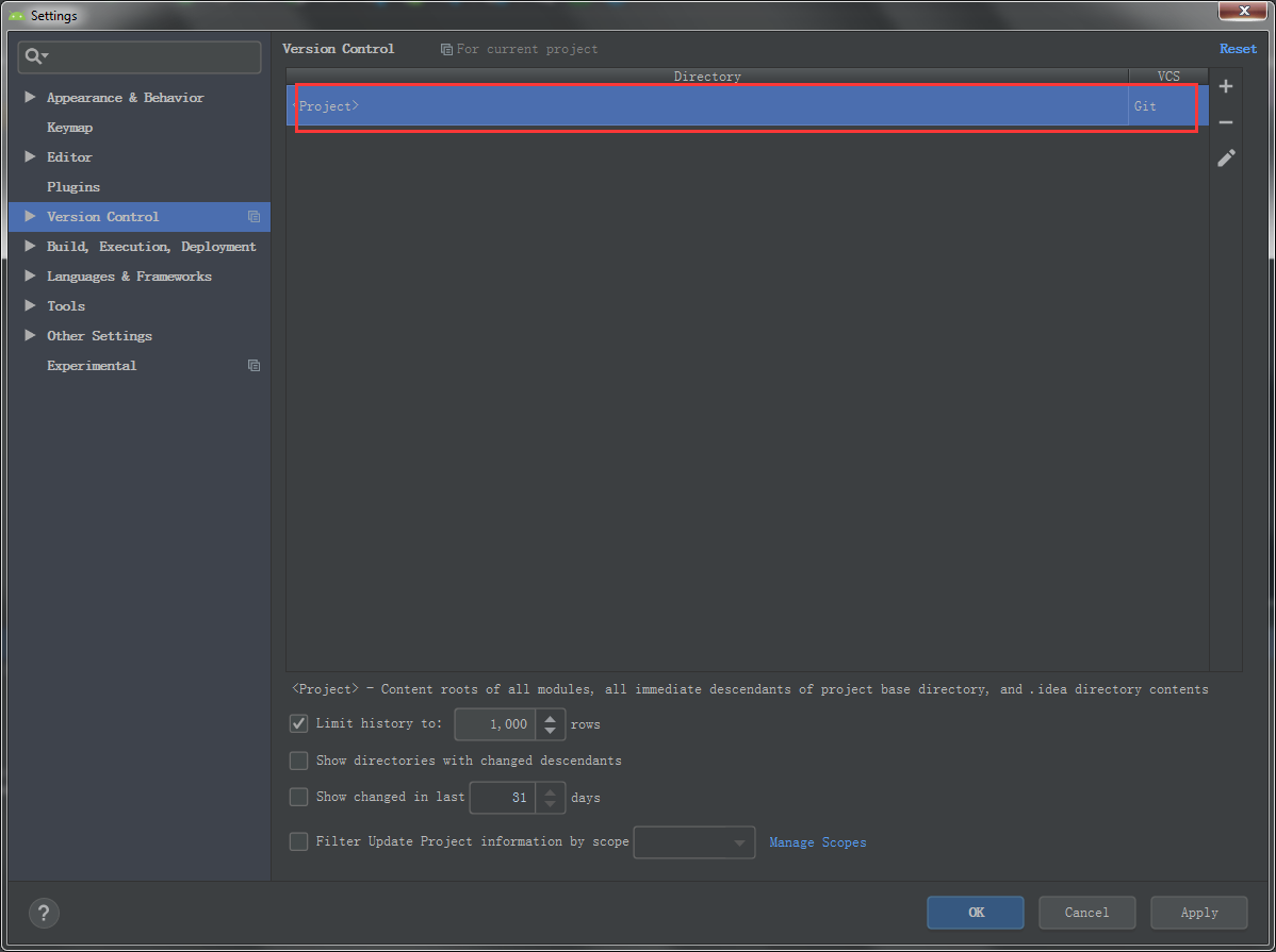 Android编译时报错：The directory ＜Project＞ is registered as a Git root, but no Git repositories were ...