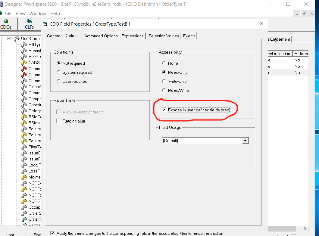 Camstar Exposed In User-Defined Fields Area_sql error- [camstar][odbc oracle wire protocol dri ...