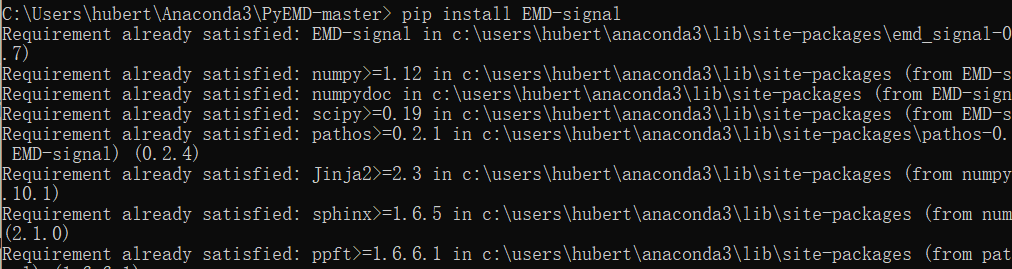 Anaconda安装pyEMD教程。-CSDN博客