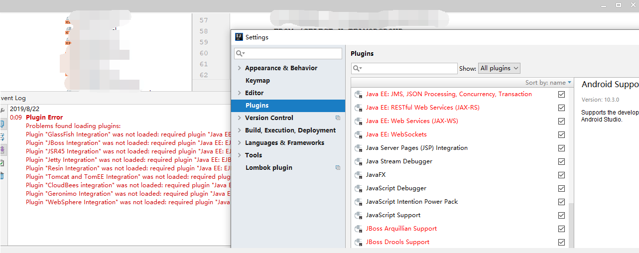 Run Configuration Error: Broken configuration due to unavailable plugin or invalid configuration ...