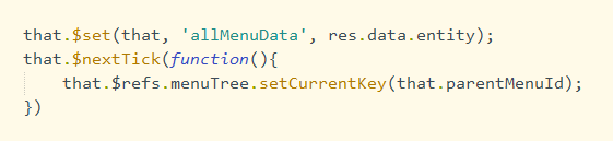 Vue -- Element UI的Tree组件中，this.$refs.menuTree.setCurrentKey()设置当前被选中的树节点无效果？$nextTick ...
