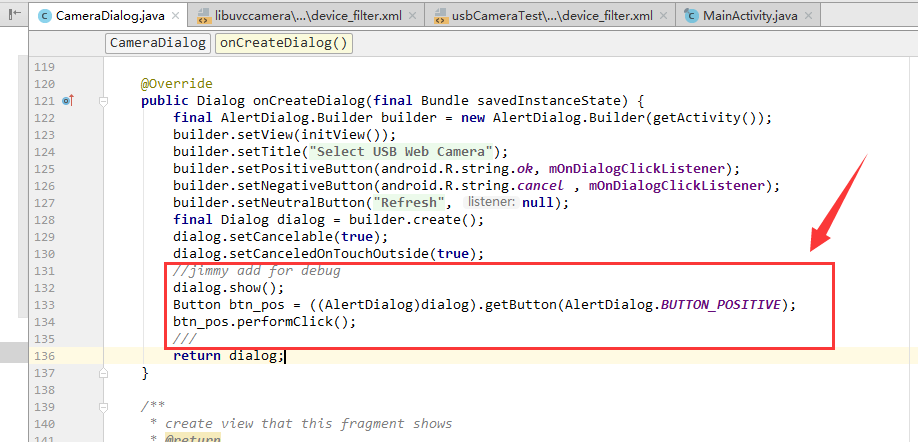 Android Studio 之 UVCCamera工程开发 基于DialogFragment的对话框不显示，同时实现完成指定功能_com ...