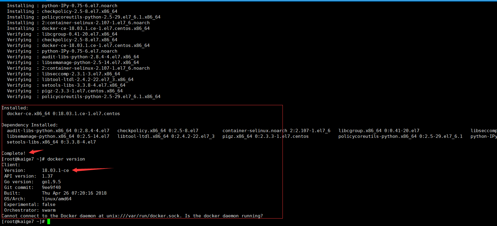 Centos7上安装docker18 03 个人亲测可用 Doker Ce 18 03 1 Ce 1 El7 Centos Csdn博客