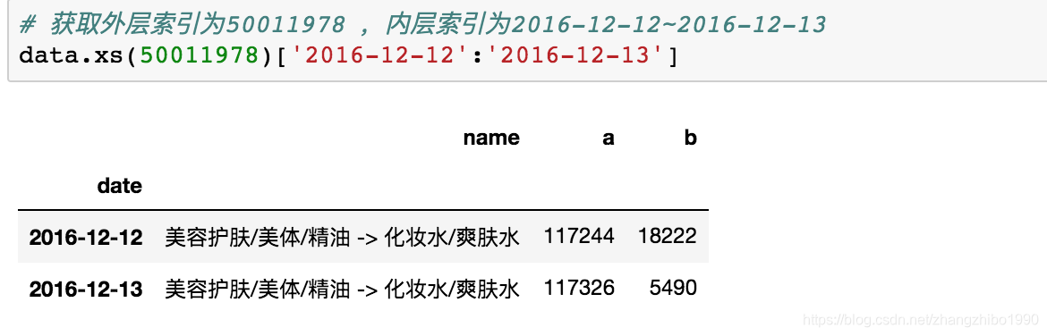 Python Dataframe多索引切片操作 行多层索引 Dataframe多级索引怎么获取第一层索引中的第一个的下一层索引 Csdn博客