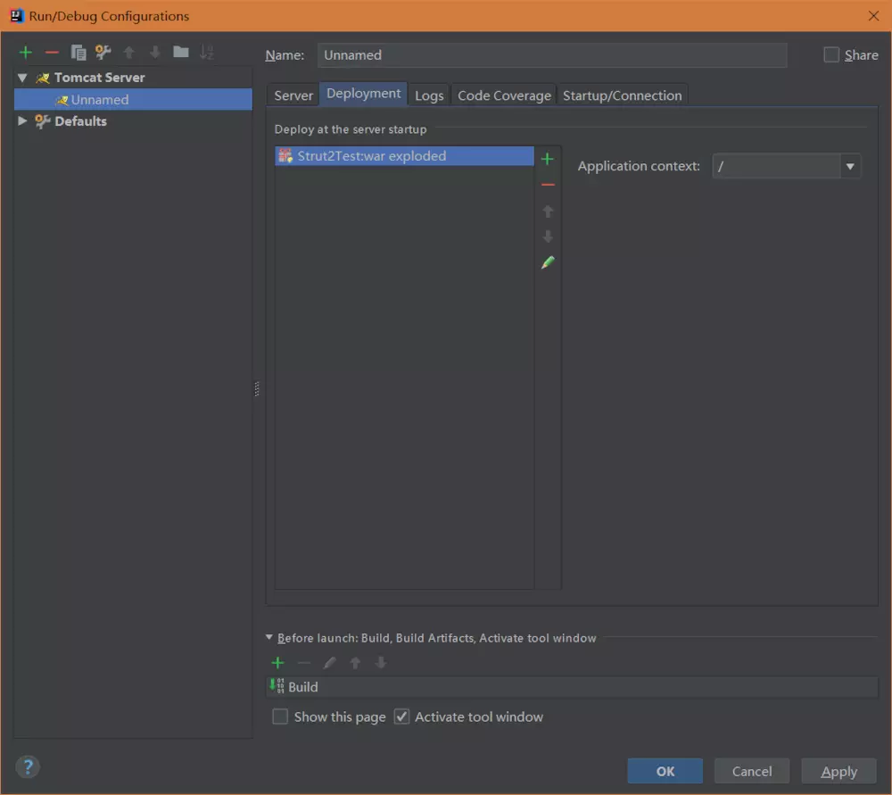 IDEA中配置Struts2的开发环境_indea 运行配置tomcat 运行struts-CSDN博客