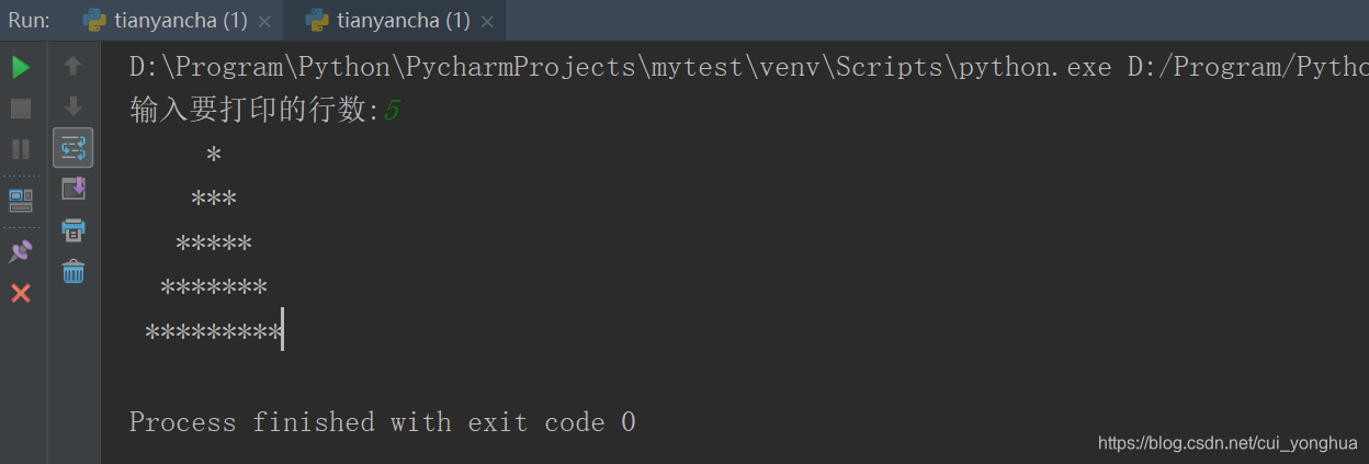 用python实现打印各种图形总结(包括等腰三角形,菱形,近似圆等)(python经典编程案例)python 如何用号打印出等腰三角形和菱形 Csdn博客