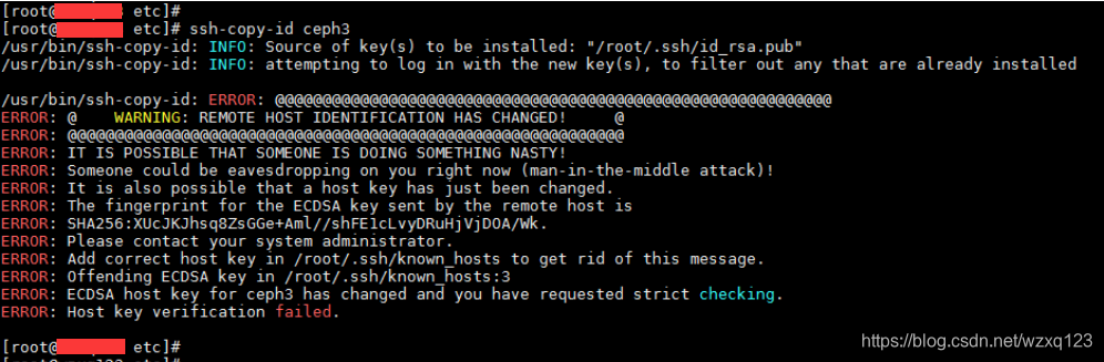 解决ssh Copy Id时出现host Key Verfication Failed错误ssh Copy Id Error Host Key Verification Failed