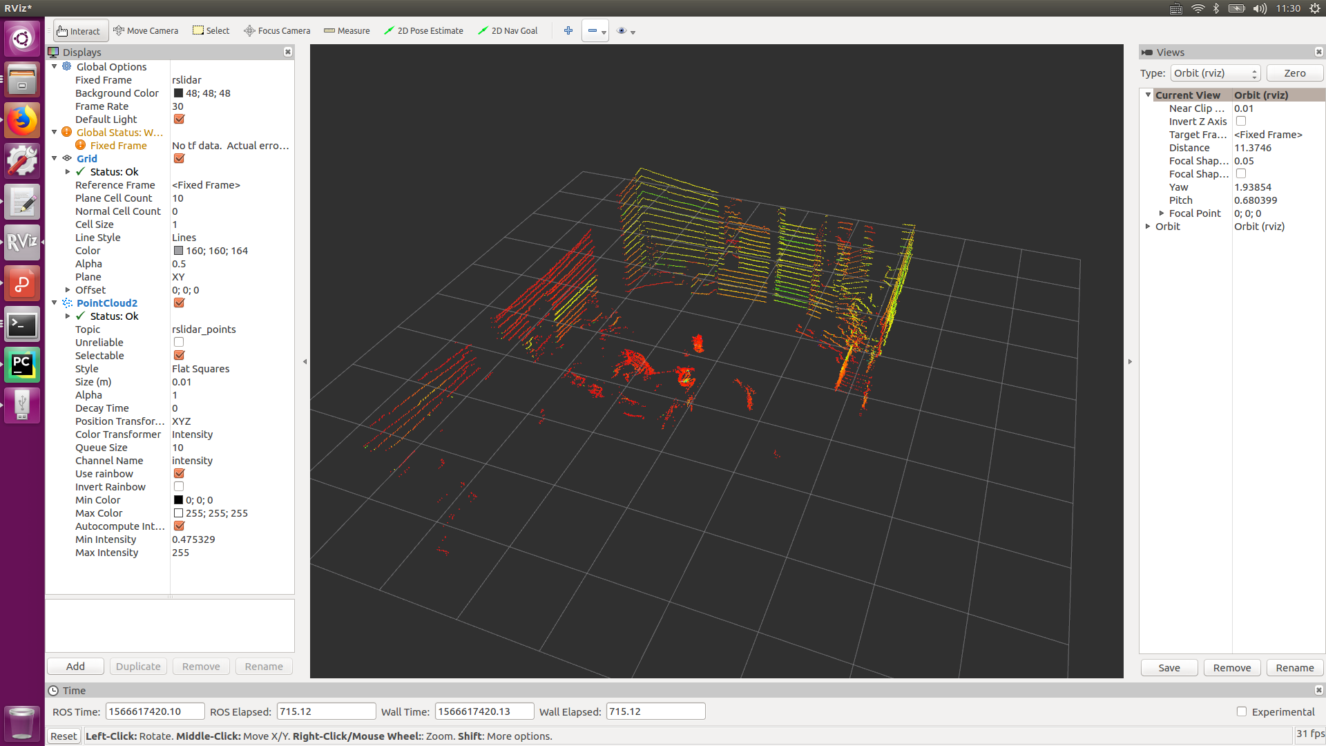 ubuntu+ROS来获取和可视化RS-LIDAR-16的数据_rslidar poll() timeout-CSDN博客