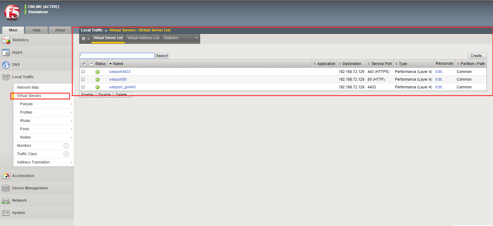 F5 配置负载均衡