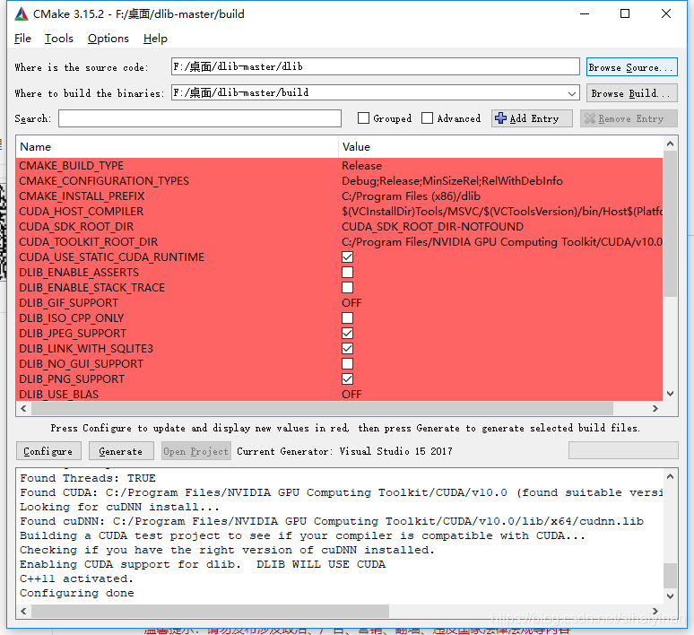 使用vs2017 Cmake 编译 Dlib库的步骤以及遇到的问题cmake Gui Dlib Csdn博客