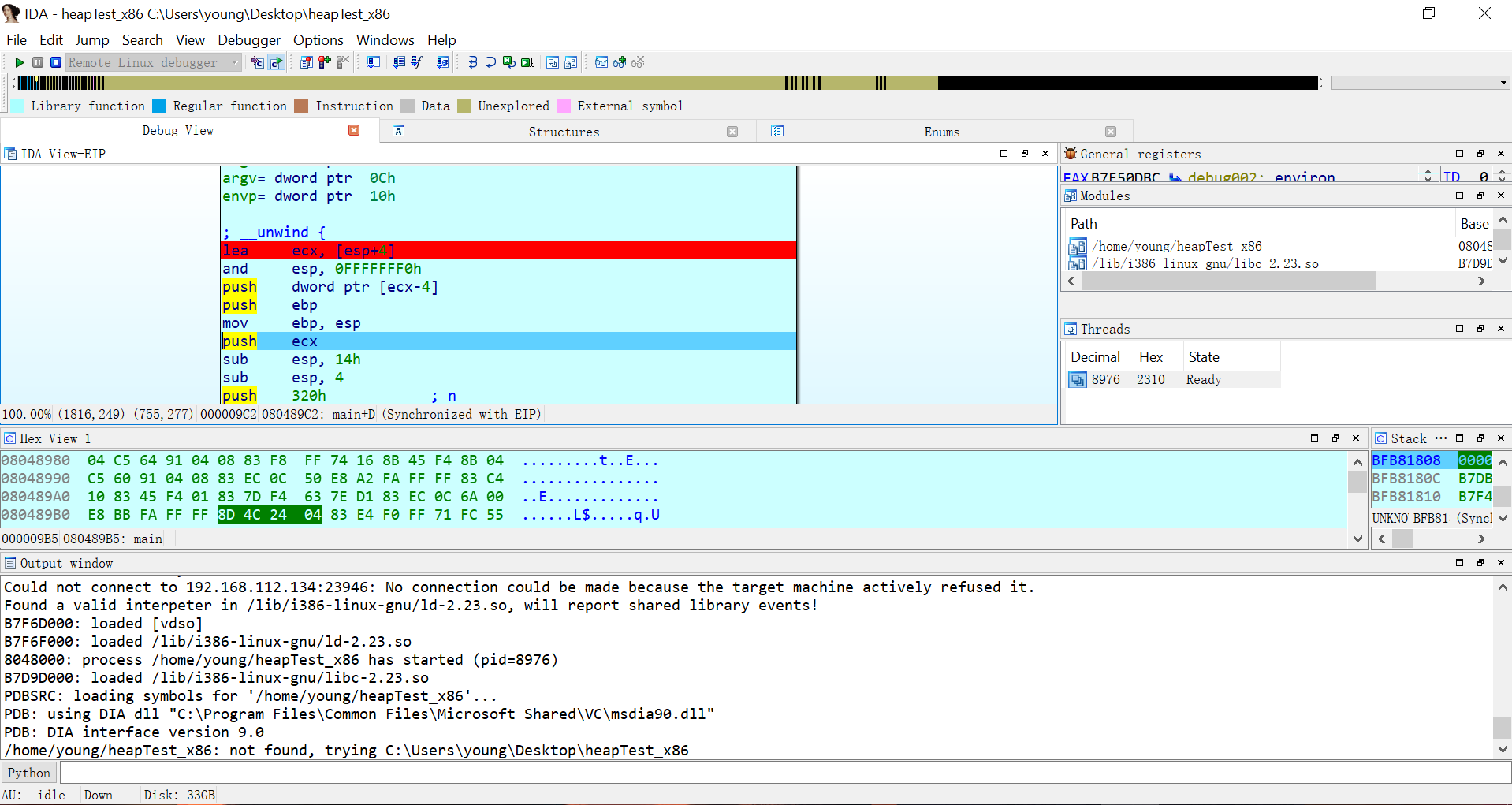 【Pwn】IDA+pwntools+Linux调试环境搭建_the file can't be loaded by the debugger plugin. p-CSDN博客