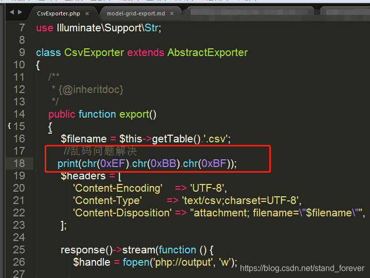 Laravel Admin 导出excel乱码问题laravel Admin 导出乱码 Csdn博客