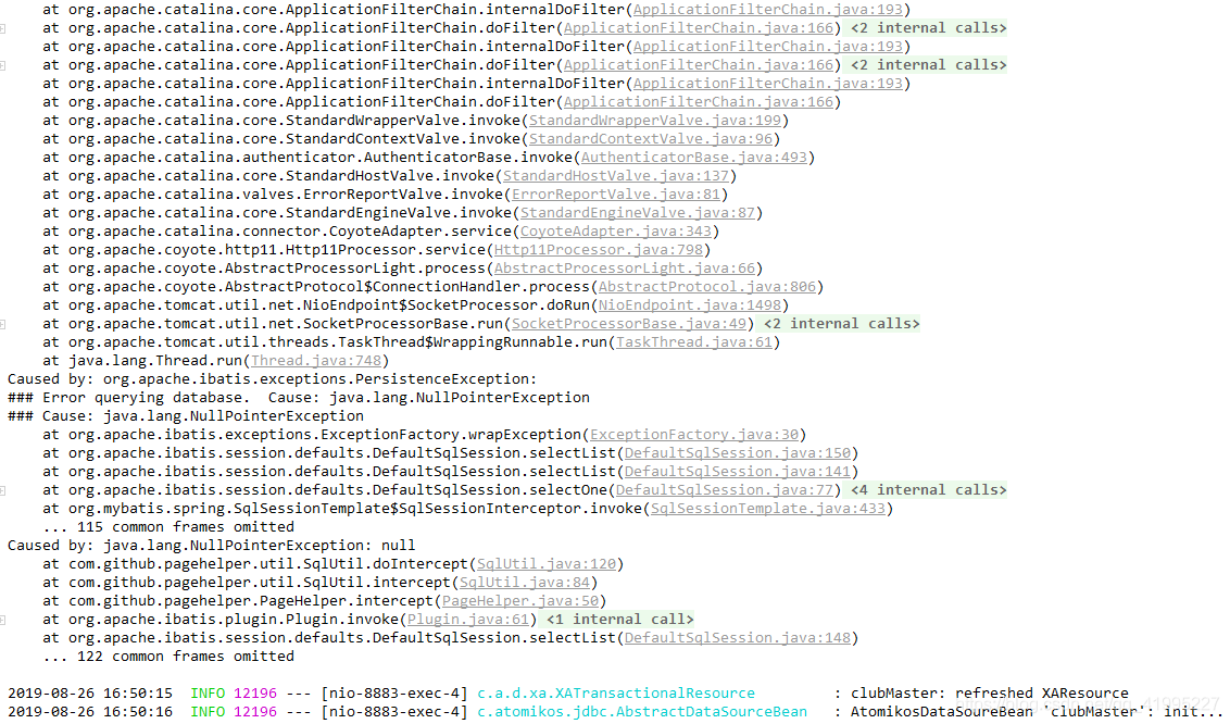 Mybatis启动项目第一次访问报error Querying Database Cause Javalangnullpointerexception的可能原因与解决方案 Csdn博客