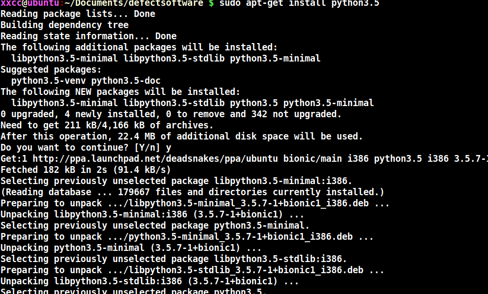 在Ubuntu18里安装Python3.5_note, selecting 'python3.7-2to3' for regex 'python-CSDN博客
