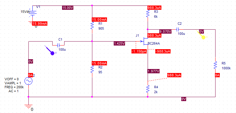 JFET 共源级放大电路设计_jfet电荷放大电路-CSDN博客