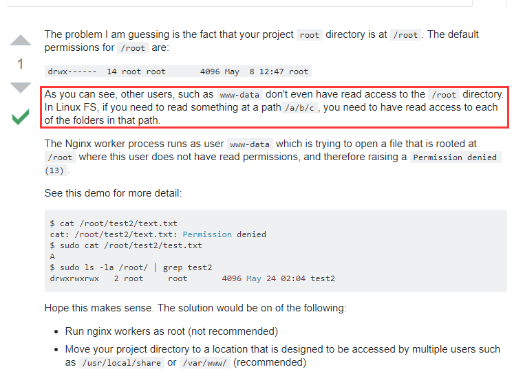 nginx报错 open() failed (13 permission denied)_nginx open() failed-CSDN博客