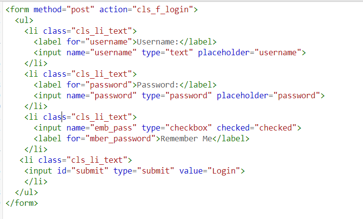HTML中的form标签 /ul-li标签 /input标签_html标签 form ul-CSDN博客