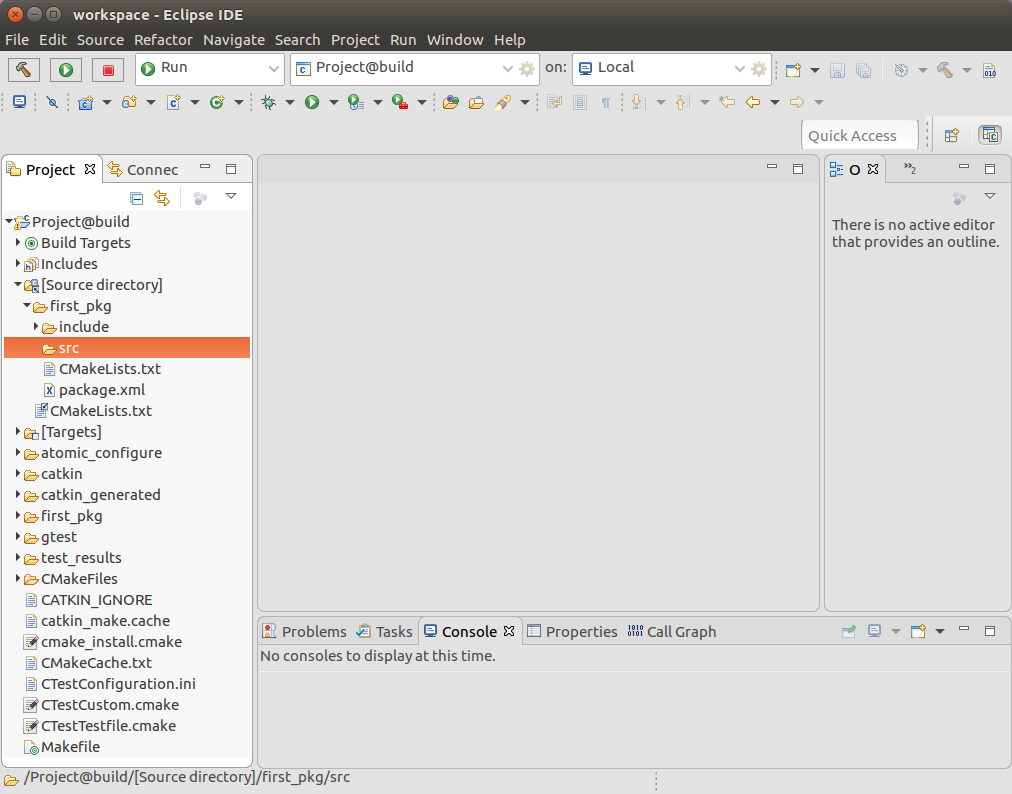 ROS创建工作空间功能包-基于Eclipse开发_ros eclipse-CSDN博客