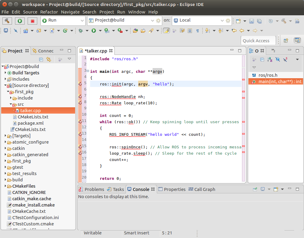ROS创建工作空间功能包-基于Eclipse开发_ros eclipse-CSDN博客