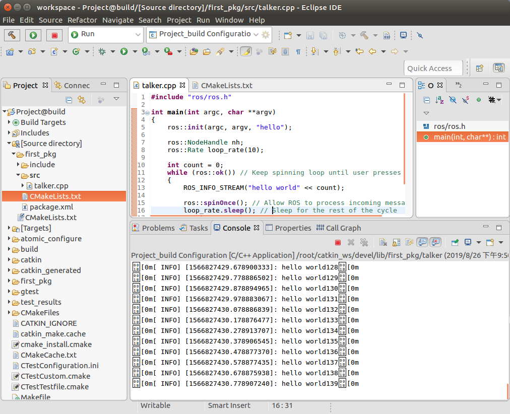 ROS创建工作空间功能包-基于Eclipse开发_ros eclipse-CSDN博客
