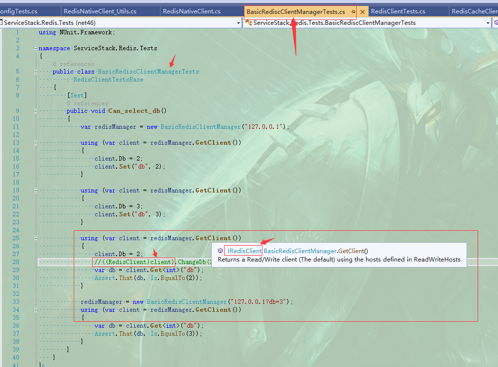 C# 使用 ServiceStack.Redis 自由切换db_servicestack.redis 设置 db-CSDN博客