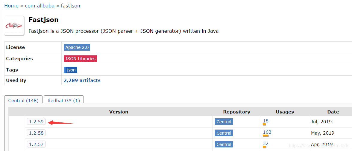 将项目中的阿里的fastjson版本升级到最新版本fastjson 最新版本 Csdn博客