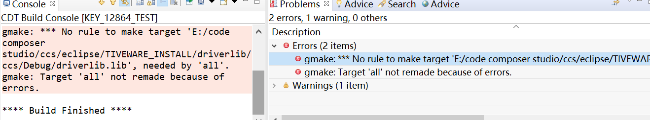 gmake: *** No rule to make target ‘E:\code composer studio\ccs\.......’-CSDN博客