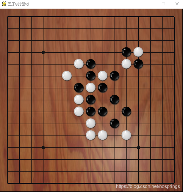 Python基于pygame实现单机版五子棋对战initchesslist Csdn博客