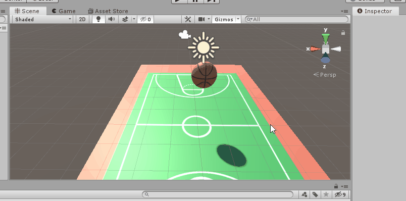 会弹跳的Basketball——Unity 5.X 3D游戏开发技术详解与典型案例 实例一（复现BallSample）_unity3d 3d ...