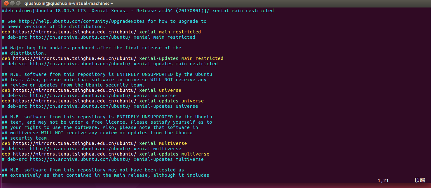 【Linux】Ubuntu中的apt如何使用清华镜像_sudo apt 临时使用清华源-CSDN博客