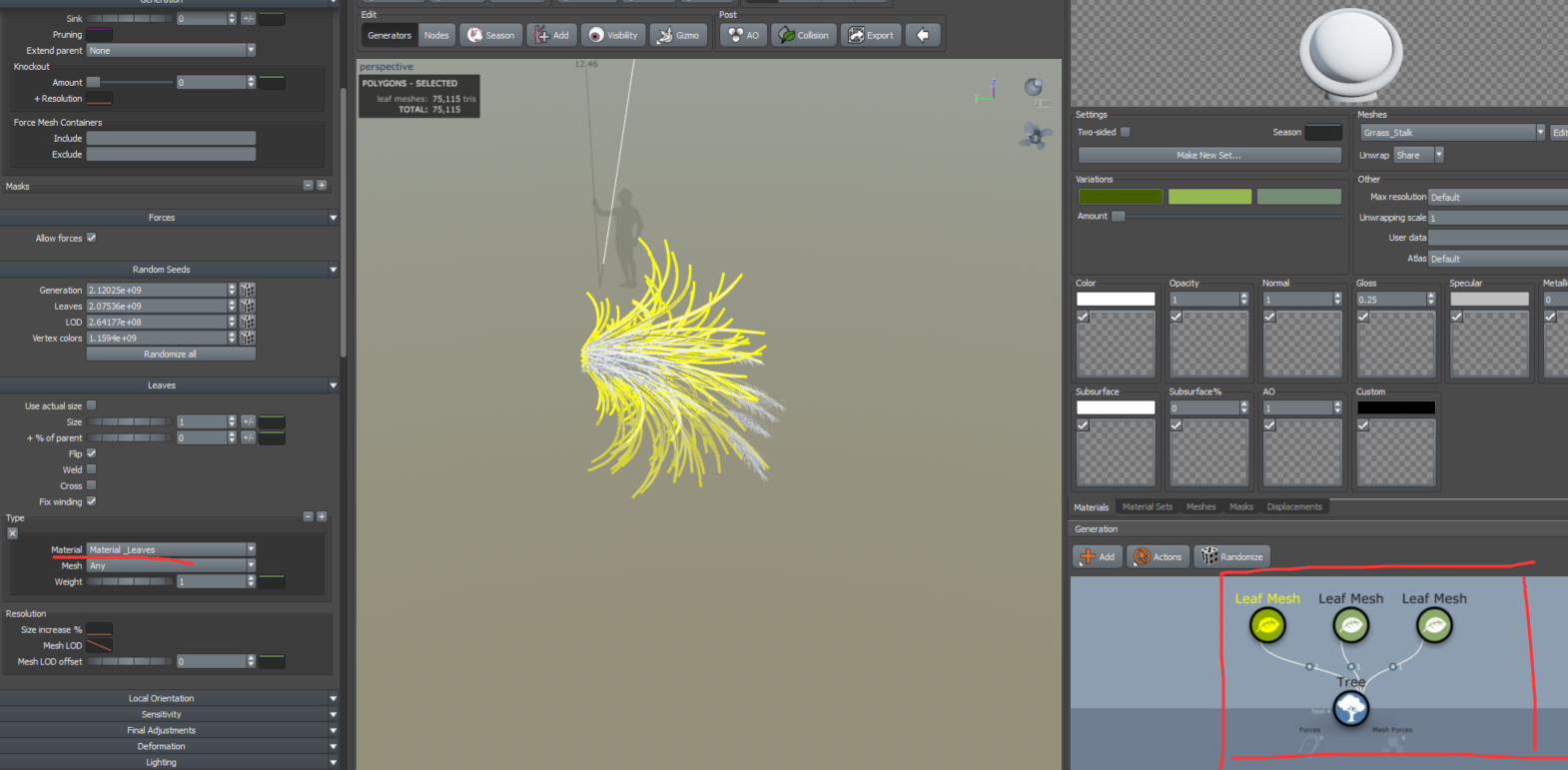 Speedtree学习笔记（案例）——拥有多种材质的植物如何导入使用（以草为例）_L人青的博客-CSDN博客_speedtree怎么导入obj文件