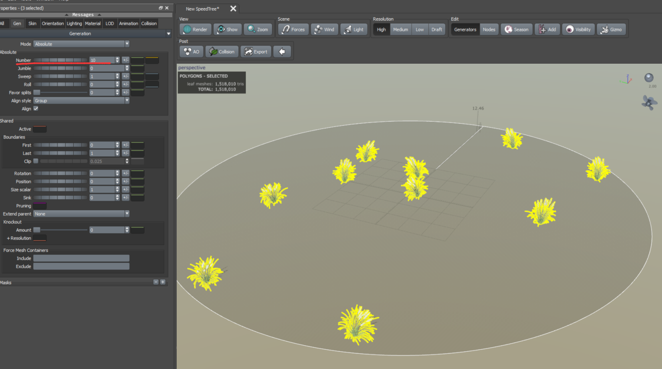 Speedtree学习笔记（案例）——拥有多种材质的植物如何导入使用（以草为例）_L人青的博客-CSDN博客_speedtree怎么导入obj文件