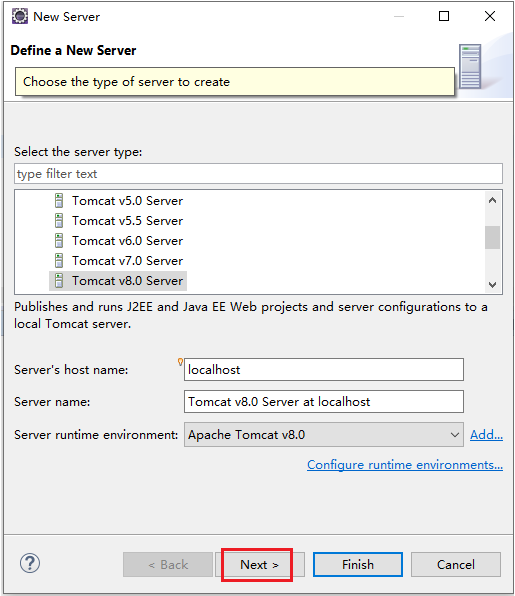 解决eclipse中配置Tomcat服务的Server Location选项不能修改的问题_no servers are available-CSDN博客