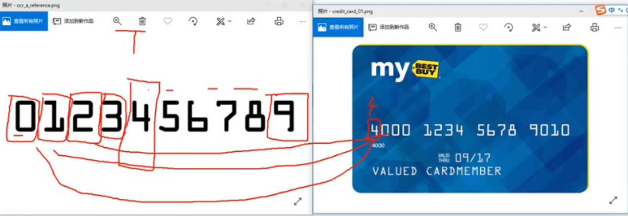 OpenCV实战(一)——信用卡数字识别_np.min 对应opencv-CSDN博客