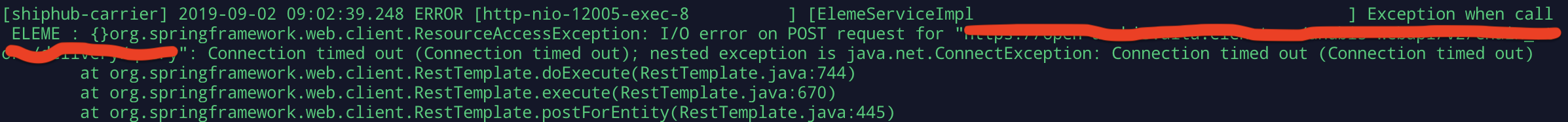 RestTemplate : ResourceAccessException_resourceaccessception-CSDN博客