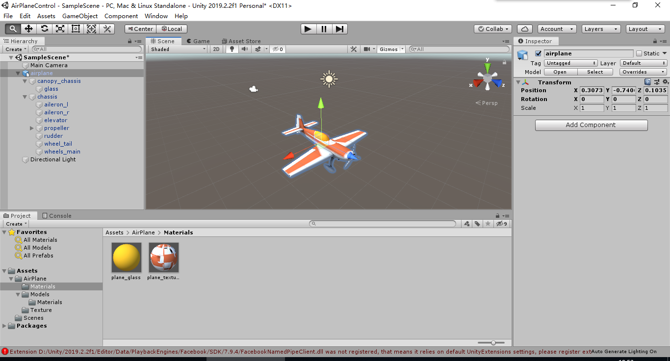自动飞行的Airplane——Unity 5.X 3D游戏开发技术详解与典型案例 实例二（复现FlightControl）_unity飞行可视化-CSDN博客