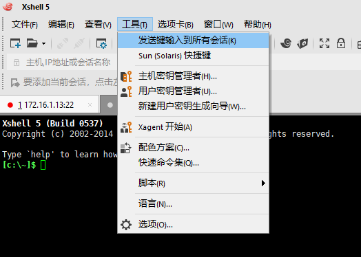 XSHELL工具多窗口同时输入_xshell5多窗口-CSDN博客